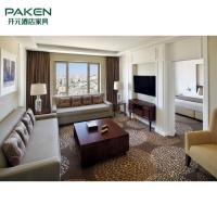 China Commercial Apartment Melamine Guest Room Sets with 2000mm Bed Frame and 2400mm Wardrobe for Hospitality Furniture for sale