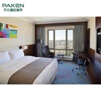 China Commercial Apartment Melamine Guest Room Sets with 2000mm Bed Frame and 2400mm Wardrobe for Hospitality Furniture for sale