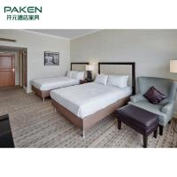 China Solid Wood Hotel Bedroom Furniture Set with 3000mm Headboard and 2500mm TV Cabinet - Customizable Commercial Grade for sale