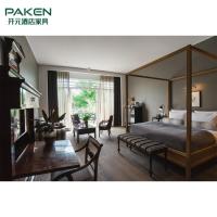 China Custom Resort Bedroom Furniture Set with 2000mm Bed Base and 2400mm Wardrobe for Hotel Accommodations for sale