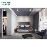 China Custom Resort Bedroom Furniture Set with 2000mm Bed Base and 2400mm Wardrobe for Hotel Accommodations for sale