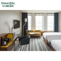China E1 Grade Plywood Hotel Room Furniture Set with 1800x2000mm Bed Base and 2000x500x2200mm Wardrobe for 3-5 Star Hotels for sale