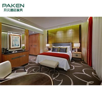 China 1.8M King Size High Glossy Finish Guestroom Furniture Set with E1 Grade Materials and 3-Year Warranty for sale