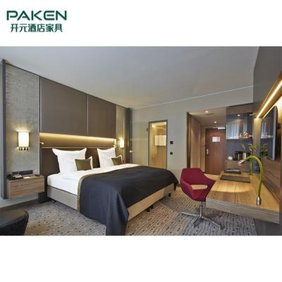 China Veneer Surface Hotel Furniture Sets with 1800x2000mm Bed Base and 13-Piece Configuration for Commercial Hospitality for sale