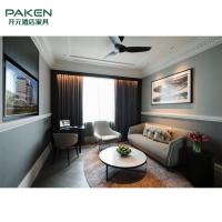 China Dark Walnut Wood Complete Bedroom Set with 1800mm Bed Base and 2400mm Wardrobe for Apartments and Hotels for sale