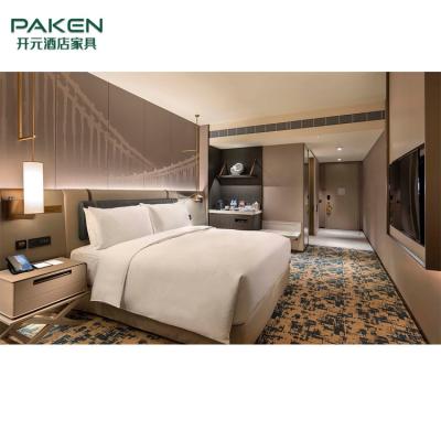 China Natural Wood Laminate Hotel Furniture Suite - 1800mm Bed Base, 2400mm Wardrobe with 3-Year Warranty for sale