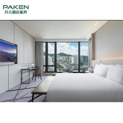 China White Nordic Style Wood MFC Hotel Bedroom Sets - 1800x2000mm Bed Base with 3-Year Warranty and 100 Sets/Month Production Capacity for sale