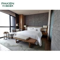 China 1800mm Contemporary Headboard Antique Villa Furniture with Oak Veneer and Solid Wood Legs for Hotel Projects for sale