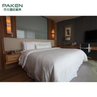 China 1800mm Contemporary Headboard Antique Villa Furniture with Oak Veneer and Solid Wood Legs for Hotel Projects for sale