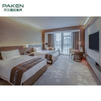 China 5 Star Hotel Solid Wood King Size Bedroom Set 1800x2000mm with E1 Grade Materials and Fire Retardant Upholstery for sale