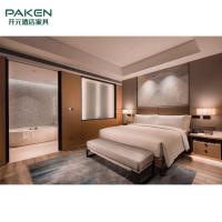 China Custom Wood Veneer Lacquer Finish Hotel Furniture - 1800x2000mm Bed Base & 2000x2200mm Wardrobe for sale