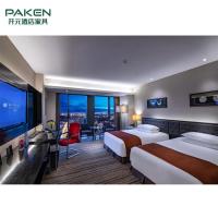 China Melamine Hotel Bedroom Furniture Set with 1800x2000mm Bed Base and 1200x600mm Desk - E1 Grade Materials for sale