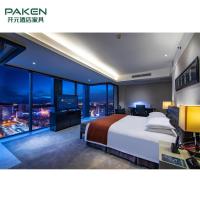 China Melamine Hotel Bedroom Furniture Set with 1800x2000mm Bed Base and 1200x600mm Desk - E1 Grade Materials for sale