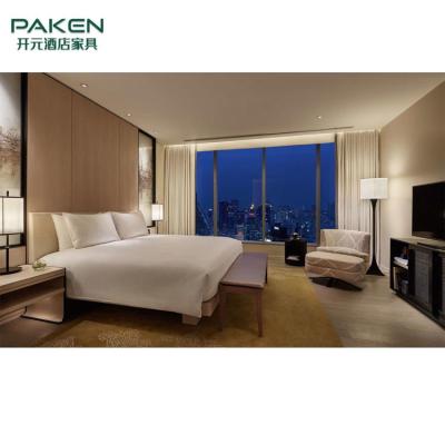 China E1 Grade Plywood Hotel Bedroom Furniture Set with 1800x2000mm Bed Base and 2000x2200mm Wardrobe for sale