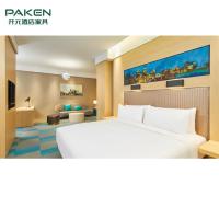 China Custom Hotel Bedroom Furniture Set with 1800x2000mm Bed Base and 1200x600x2200mm Wardrobe - ISO Certified for sale