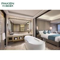 China Custom Oak Wood Hotel Furniture Suite with 1800x2000mm Bed Base and 2000x2200mm Wardrobe for 3-5 Star Hotels for sale