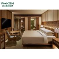 China Queen Size Solid Wood Hotel Bedroom Furniture Set - Custom Made with E1 Grade Materials & ISO Certifications for sale