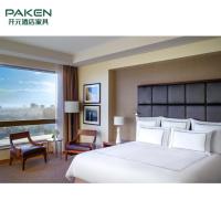 China Upholstered Hotel Suite Bedroom Sets with 5-10mm Toughened Glass and 45kg/m³ High-Density Foam for sale