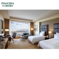 China Upholstered Hotel Suite Bedroom Sets with 5-10mm Toughened Glass and 45kg/m³ High-Density Foam for sale