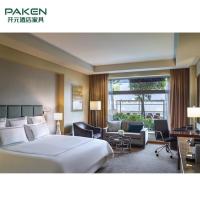 China Upholstered Hotel Suite Bedroom Sets with 5-10mm Toughened Glass and 45kg/m³ High-Density Foam for sale