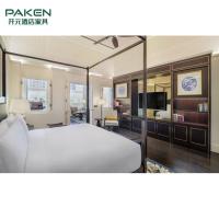 China MDF Wood Modern Hotel Lobby Furniture - Custom 2000×2000×300mm Bed Base & 1500×500×750mm TV Cabinet for sale