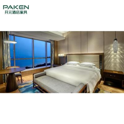 China 2000mm 4-Star Hotel Bed Base with Luxury Bedroom Furniture Set - E1/E0 Grade Materials, CA117 Fire Retardant for sale