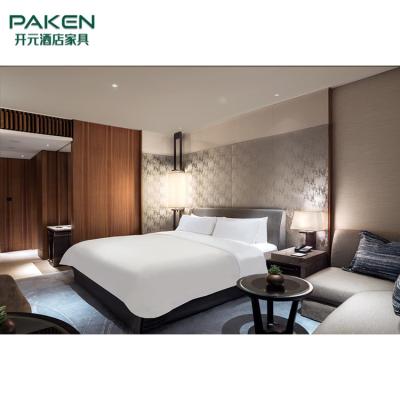 China PAKEN Custom Wooden Hotel Bedroom Furniture Set - 1800x2000mm Bed Base with ISO9001 Certification for sale