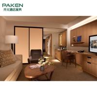 China Waterborne Paint Oak Wood Hotel Furniture Suite - 1800mm Bed Base, 2400mm Wardrobe for Holiday Inn Applications for sale