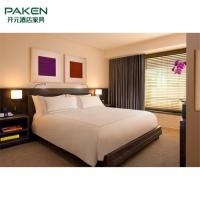 China Waterborne Paint Oak Wood Hotel Furniture Suite - 1800mm Bed Base, 2400mm Wardrobe for Holiday Inn Applications for sale