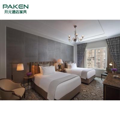 China Commercial Hotel MDF Furniture Sets with 1800mm Bed Base and 2400mm Wardrobe for Modern Apartments for sale