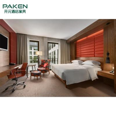 China OEM Cherry Wood Contemporary Bedroom Set with 1800x2000mm Bed Base and 2000x2200mm Wardrobe - Custom Hotel Furniture for sale