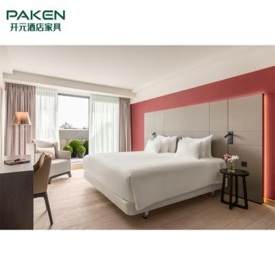 China Ash Wood Full Size Hotel Bed Set 1800x2000mm with 13-Piece Furniture Collection for Hospitality Projects for sale