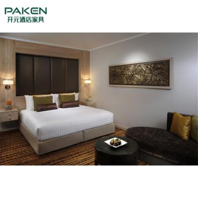 China ODM Customized Size 4 Star Hotel Solid Wood Bedroom Sets for sale