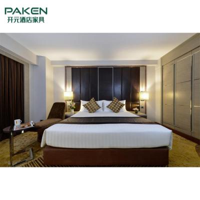 China Five Stars Ebony Veneer Hilton Hotel Furniture - 1800mm Bed Base, 300mm Height with E1 Grade Materials for sale