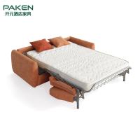 China E1 Grade Plywood Hotel Sleeper Sofa 1500-1600mm Width with High-Density Foam and Customizable Fabric Options for sale