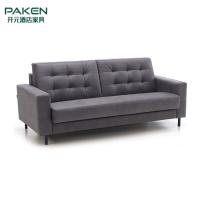 China Two-Seater Hotel Sofa Bed 1500-1800mm Width with Solid Wood Legs and High-Density Foam for Lobby and Bedroom Furniture for sale