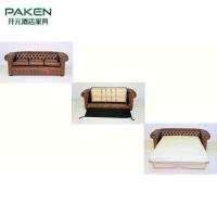China Metal Legs Solid Wood Hotel Sofa Bed 1500-2000mm Width with Leggett & Platt Folding Mechanism for sale