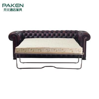 China Metal Legs Solid Wood Hotel Sofa Bed 1500-2000mm Width with Leggett & Platt Folding Mechanism for sale