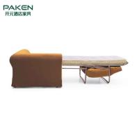 China E1 Grade Plywood Sofa Bed for Hotels 1400-2000mm Width with High Density 45kg/m³ Foam for sale