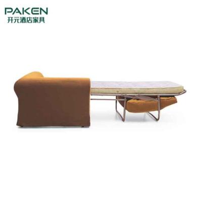 China E1 Grade Plywood Sofa Bed for Hotels 1400-2000mm Width with High Density 45kg/m³ Foam for sale
