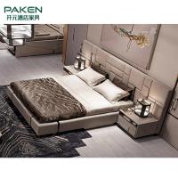 China Custom Luxury Villa Bedroom Furniture with 3000mm Bedboard and 45kg/m³ High-Density Foam for sale