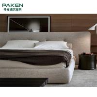 China Custom Modern Villa Bed 3000x2000mm with 45kg/m³ High-Density Foam and Genuine Leather for sale