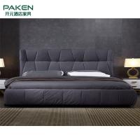 China Customize Modern Villa Furniture Bedroom  Furniture&Concise Style Bed With Dark Grey Color for sale