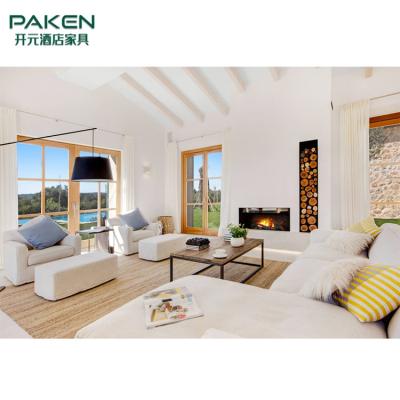 China Concise Style With Elegant Ivory Color Customize Modern Villa Furniture Living Room Furniture for sale