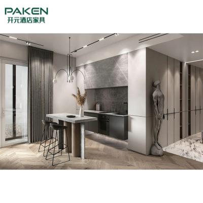 China Marble Modern Villa Kitchen Furniture High Glossy Finish for sale
