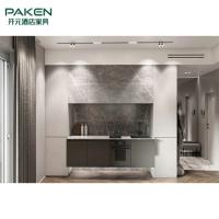 China Marble Modern Villa Kitchen Furniture High Glossy Finish for sale