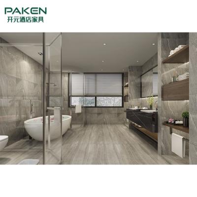 China Customize Material Luxury Modern Villa Bathroom Furniture Set for sale