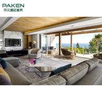 China Custom Modern Villa Living Room Furniture Set with 2200mm Bar Table and 45kg/m³ High Density Foam for sale