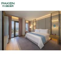 China Natural Veneer Paken Hotel Bedroom Furniture Sets Concise Style for sale