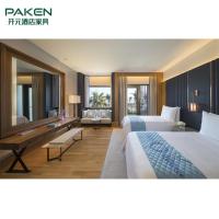 China Natural Veneer Paken Hotel Bedroom Furniture Sets Concise Style for sale